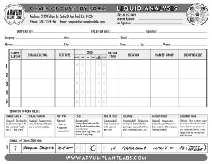 Sample Procedures - Arvum Plant Labs